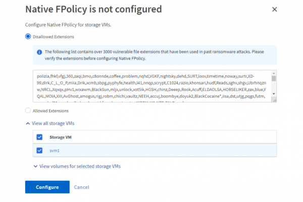 NetApp ONTAP – Whitelist and Blacklist Extensions with FPolicy via CLI, API, and System Manager ...